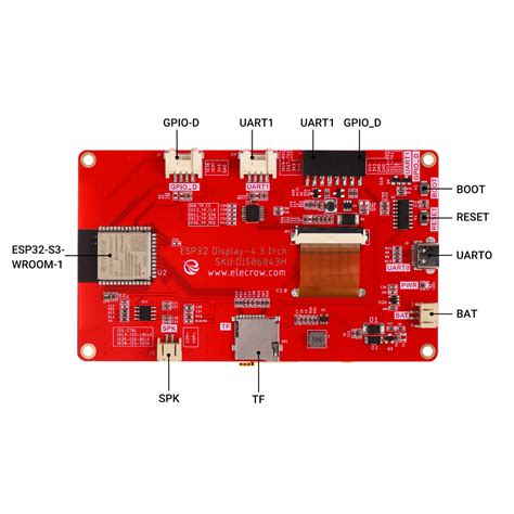 Esp32 Display 4 3 Inch Hmi Display 480x272 Rgb Tft Lcd Touch Screen