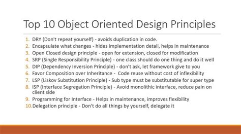 10 object oriented design principles java programmer should know principles open source code