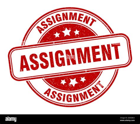 Assignment Stamp Assignment Sign Round Grunge Label Stock Vector