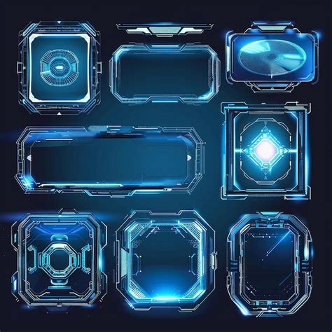 Premium Photo Futuristic Digital Interfaces Collection
