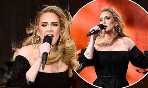 Adele Looks Glamorous In Glistening Sequinned Off The Shoulder Gown At Bst Hyde Park Festival