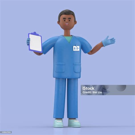 남자 의사 왕의 3d 그림은 초대 제스처를 보여줍니다 행복한 전문 백인 남성 전문가 파란색 배경에 분리된 의료 프레젠테이션 클립 아트 가공의 인물에 대한 스톡 사진 및 기타
