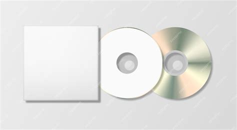 빈 디스크 및 케이스 템플릿 프리미엄 벡터