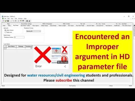 How To Fix Encountered An Improper Argument Error MIKE 11 HD