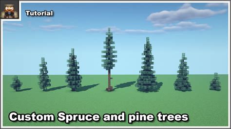 Minecraft Tutorial How To Make Custom Spruce Trees Minecraft Map