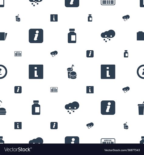 Info Icons Pattern Seamless White Background Vector Image