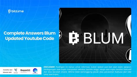 Complete Answers Blum Updated Youtube Code