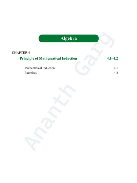 Principle Of Mathematical Induction Pdf