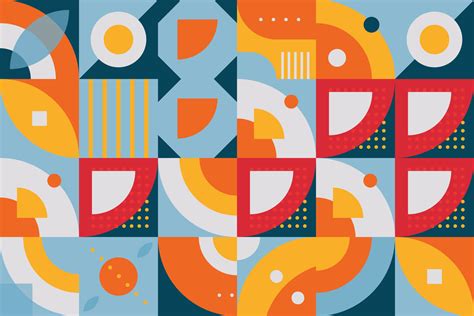 Modern Geometry Shapes Vector Seamless Pattern It Consists Of A Polyhedron Such As A Circle