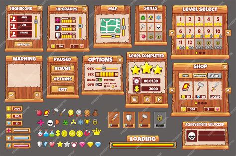 Premium Vector Interface Game Design