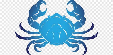 꽃게 게 문신 그림 암 조디악 기호 배경 블루 해산물 Png Pngegg