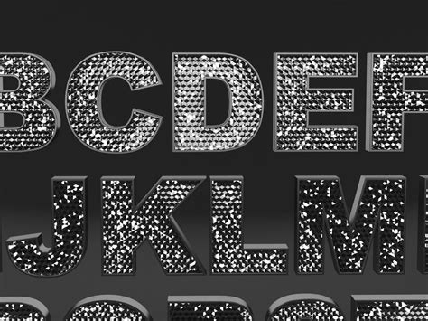 Sparkling Letters Alphabet 3d Model Cgtrader