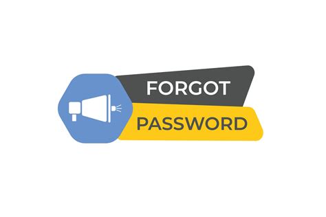 Forgot Password Button Speech Bubble Banner Label Forgot Password