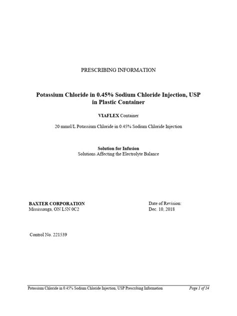 Kcl In 0 45 Nacl En Pdf