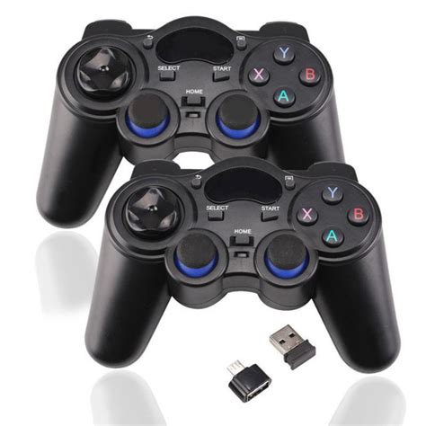 2 4g Wireless Game Controller Joystick Gamepad With Micro Usb Otg Converter Adapter For Android