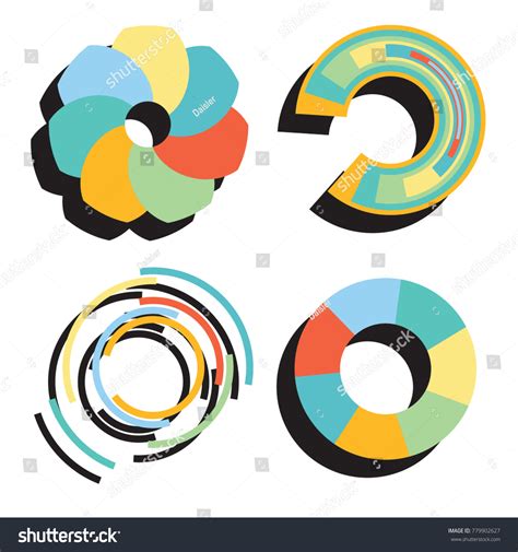 Set Circular Diagrams Charts เวกเตอรสตอก ปลอดคาลขสทธ 779902627 Shutterstock