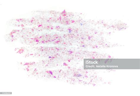 흰색 배경에 추상 수채화 줄무늬입니다 격리 손으로 그린 배경 종이에 아쿠아렐 브러쉬 얼룩이 있습니다 핑크 글리터 색상 고풍스런에 대한 스톡 사진 및 기타 이미지 Istock