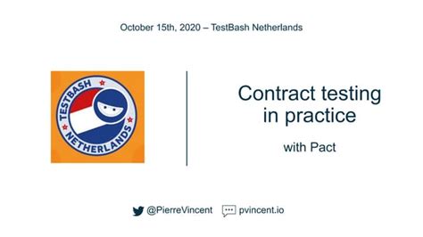 Test Bash Nl Contract Testing In Practice With Pact Pdf