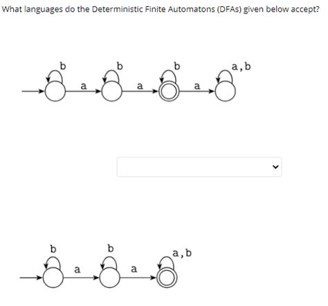 Solved What Languages Do The Deterministic Finite Automatons
