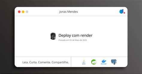Deploy Com Render Jonas Mendes Java Spring Docker Postgresql