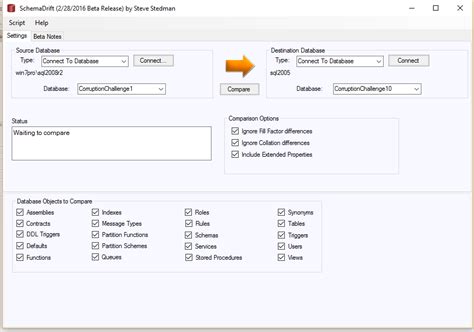 database comparison tool steve stedman