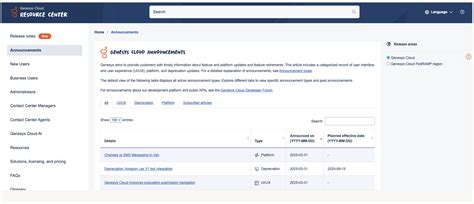 Genesys Cloud Resource Center Moves To A New Url With Navigation And Accessibility Improvements