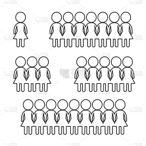 男孩和女孩图标插图设计