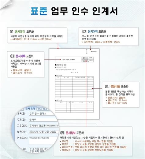 다른직원에게 업무를 넘겨주기 위한 업무인수인계 양식 네이버 블로그