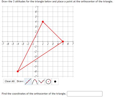 Solved Find The Coordinates Of The Orthocenter Of The