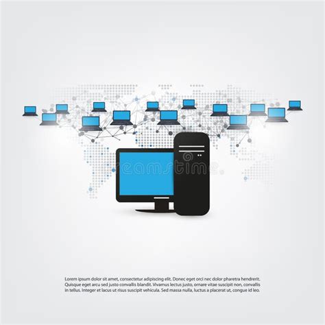 Networks Abstract Cloud Computing And Global Network Connections