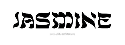 Jasmine Name Tattoo Designs