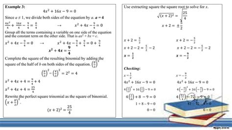 Solving Quadratic Equations PDF Physics Science