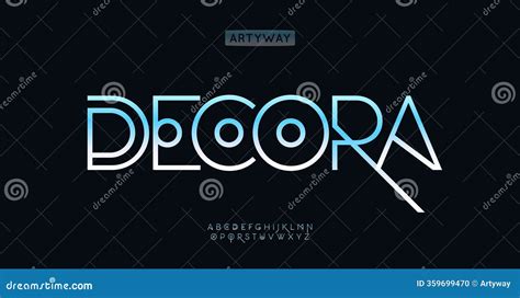 Linear Geometric Alphabet Sleek Outline Letters Extraterrestrial Font For Upscale Logo