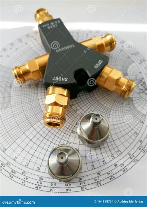 Calibration Kit For RF VNA In Front Of Smith Chart Stock Photo Image Of Science Diagram
