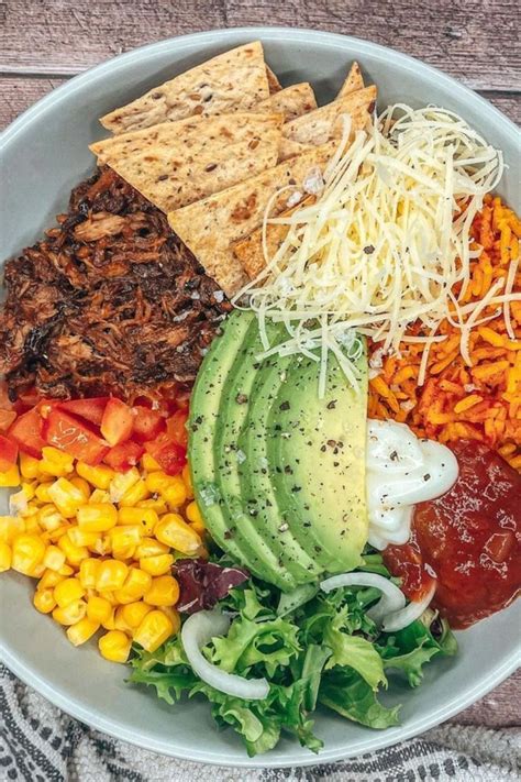 Pulled Pork Burrito Bowl Recipe Pulled Pork Recipes Burrito Bowl Meal Prep Easy Dinner