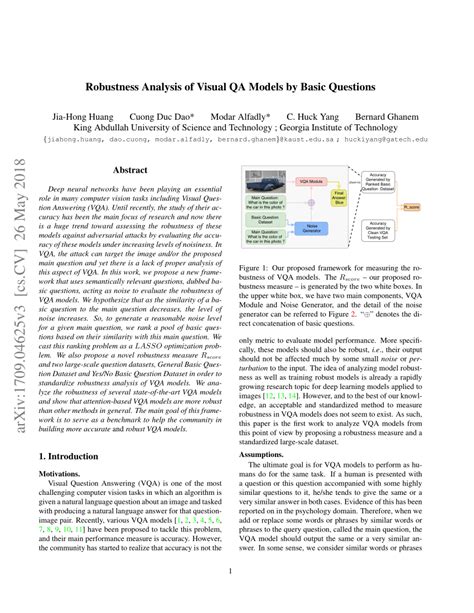 Pdf Robustness Analysis Of Visual Qa Models By Basic Questions