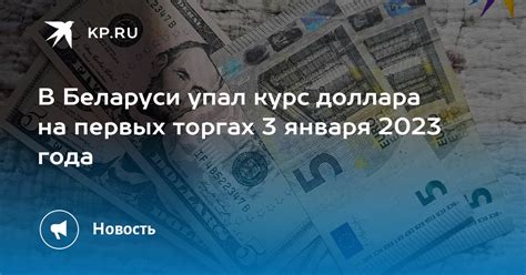 В Беларуси упал курс доллара на первых торгах 3 января 2023 года Kp Ru