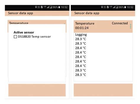 Temperature Data Logging Using The Sensor Data Application Download
