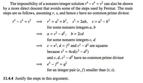 The Impossibility Of A Nonzero Integer Solution R Chegg