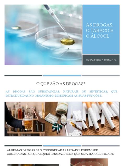 As Drogas O Tabaco E O Alcoól Pdf Drogas Psicoativas Cocaína