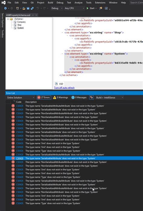 Biztalk Property Schema Error The Type Name ‘ Does Not Exist In The
