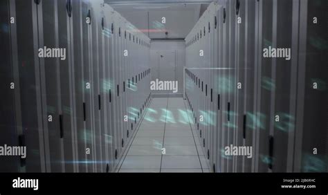 Image Of Cyber Attack Warning Text And Numbers Processing Over Computer