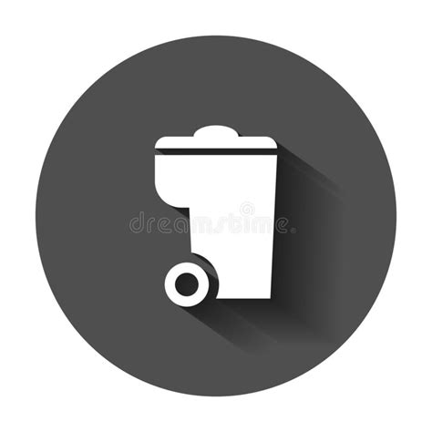 Icono De La Basura Del Cubo De La Basura En Estilo Plano Illust Del