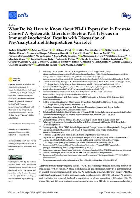 Pdf What Do We Have To Know About Pd L1 Expression In Prostate Cancer A Systematic Literature