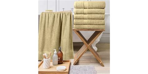 6pk 100 Cotton Bath Towel Set