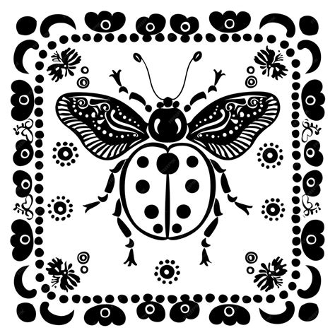 Premium Photo Ladybug Cnc Cut Art With Wings And Spots For Decorations In The Tshirt Tattoo