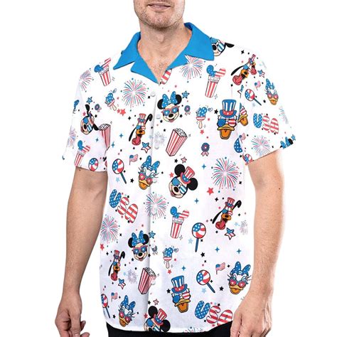 Disney Mickey And Friends 4th Of July Hawaiian Shirt Magic Kingdom