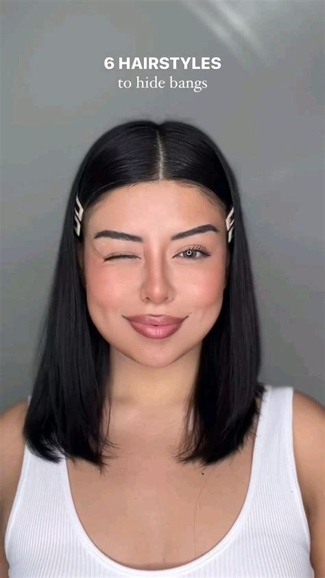 Hairstyles to hide bangs Frisyridéer