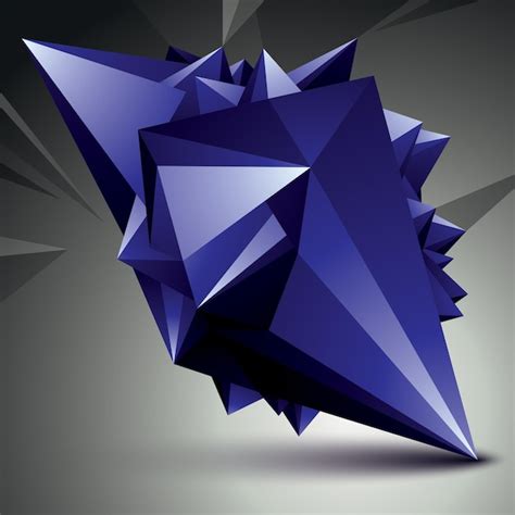 Premium Vector Abstract Asymmetric Vector Bright Object Constructed From Different Elements