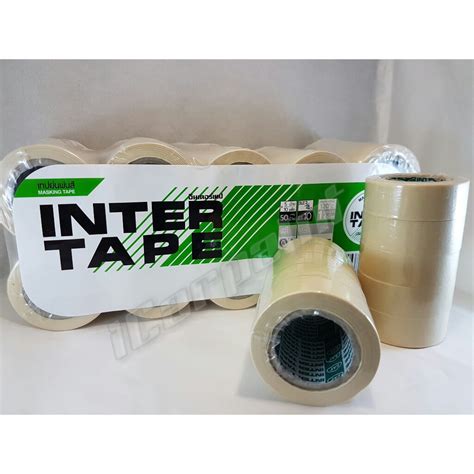 กระดาษกาวอินเตอร์ 3 4 นิ้วx10 หลา 1 แพ็ค 50 ม้วน Inter กระดาษกาวย่น Shopee Thailand